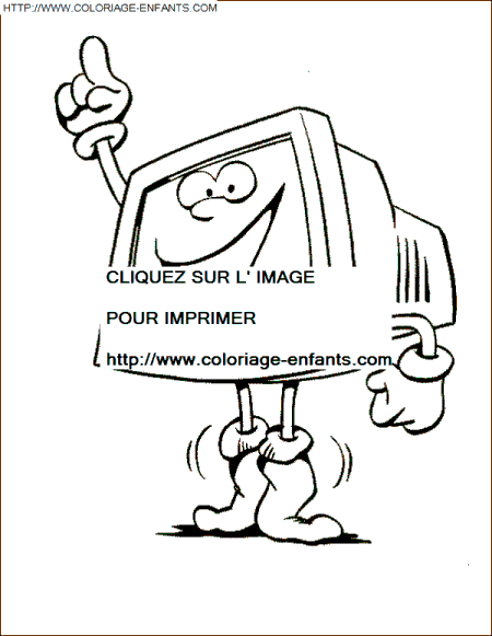 Computers coloring - Computers coloring pages to color - Computers ...