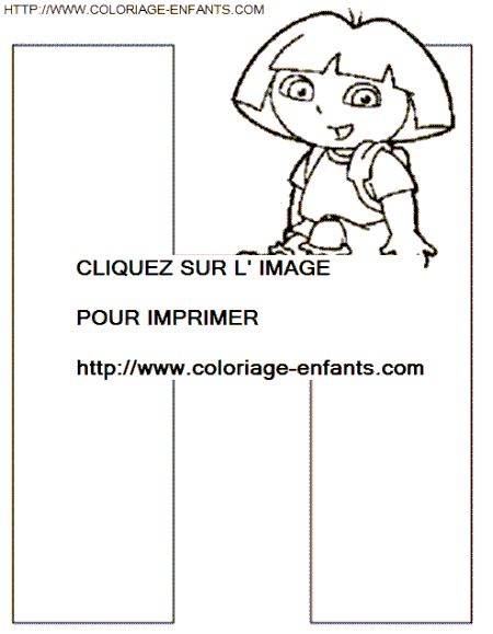 Alphabet Dora The Explorer coloring - Alphabet Dora The Explorer ...